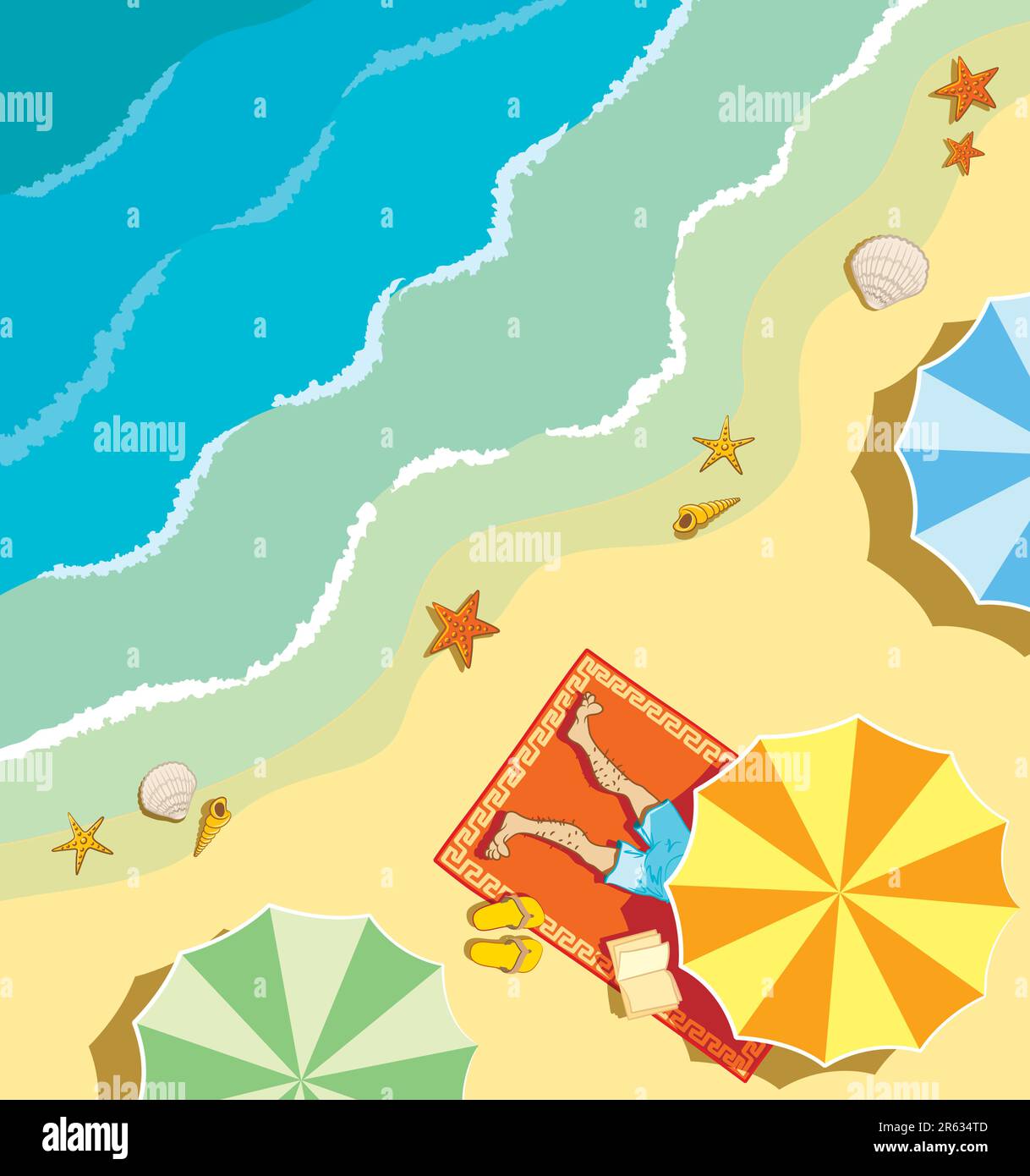 Man holiday beach Stock Vector Images - Alamy