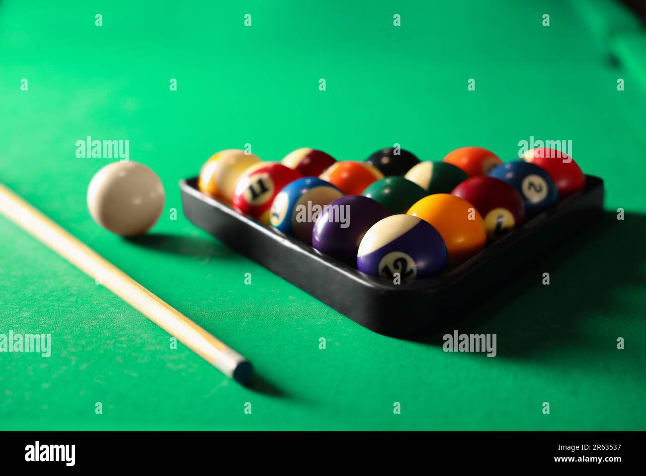 Plastic rack billiard balls hi-res stock photography and images - Alamy