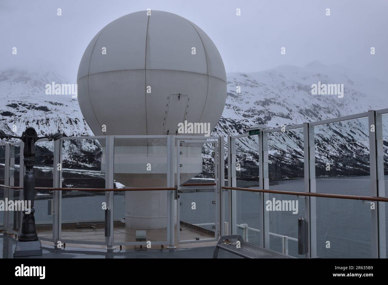 Doppler radar on a cruise ship Stock Photo - Alamy