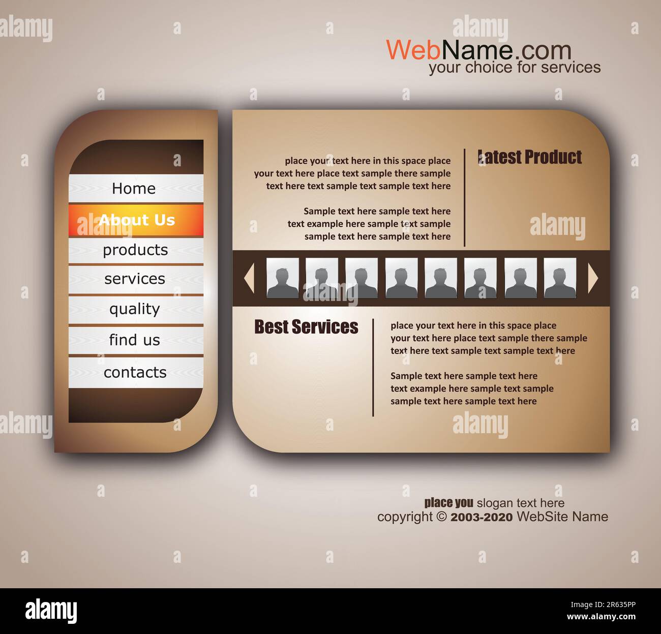 Colorful Technology and Business Style Website template Stock Vector ...