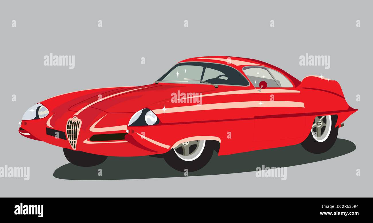 A vector illustration of retro sport car Stock Vector Image & Art - Alamy