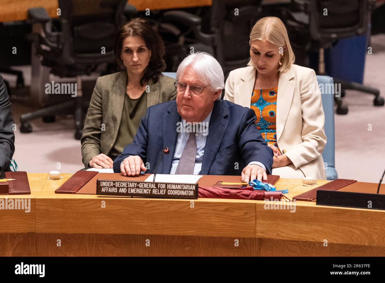 Martin Griffiths speaks during SC meeting on Maintenance of peace ...