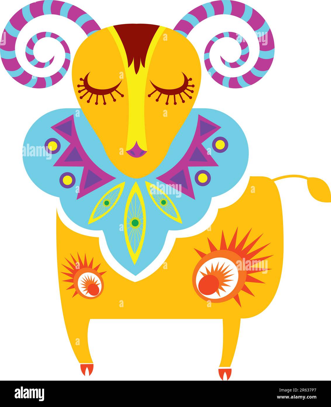 Cartoon style aries constellation pattern design Stock Vector Image ...