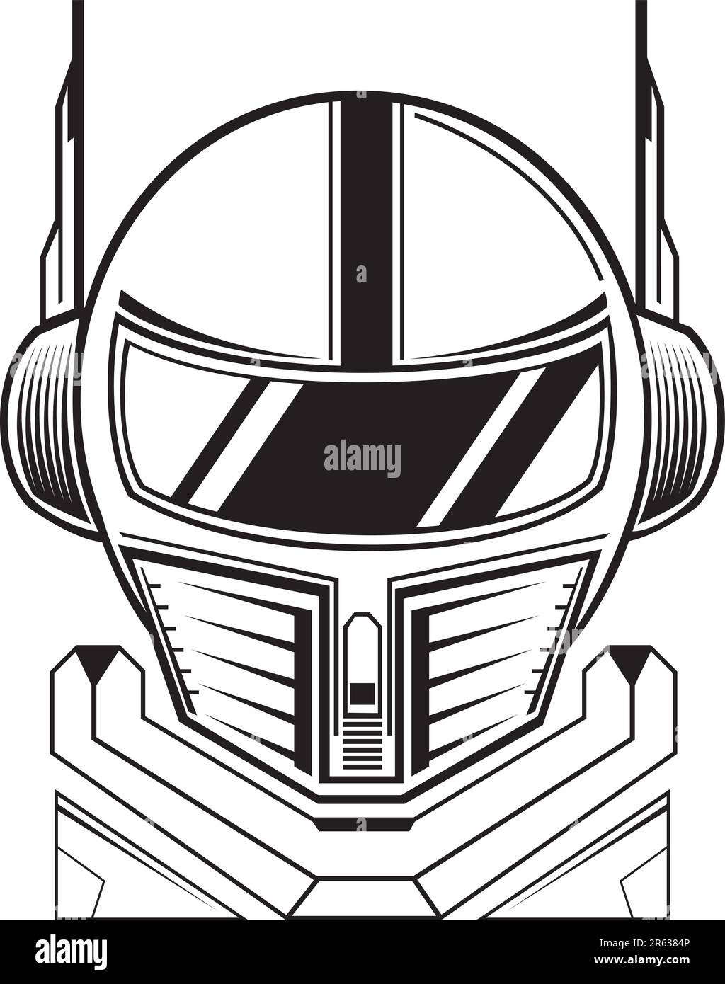 Robot head Stock Vector Images - Alamy