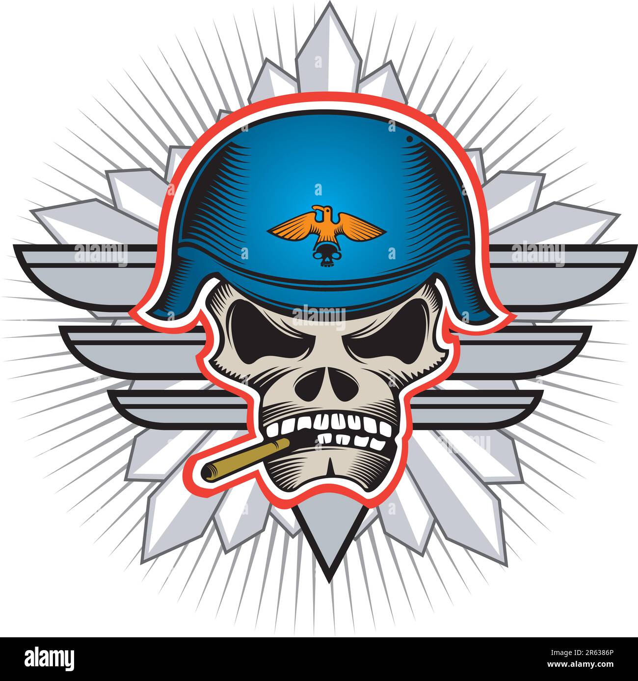 Decorative skull shield pattern design Stock Vector Image & Art - Alamy