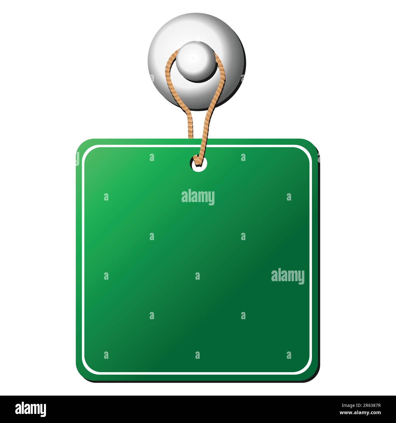 Hanged label with copy space isolated over white background Stock ...