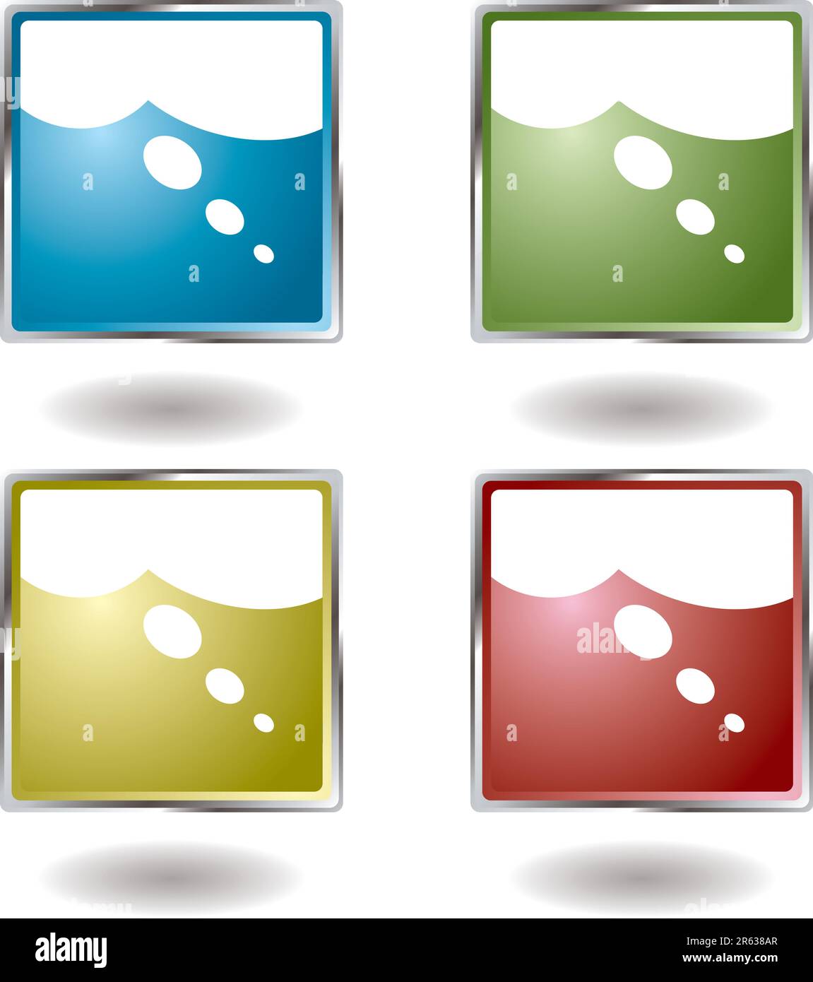 Illustrated button colour set with a think icon Stock Vector Image ...