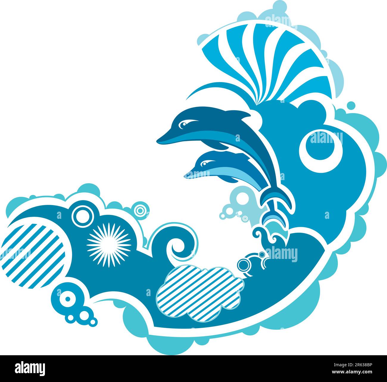 Jumping dolphin background Stock Vector Image & Art - Alamy