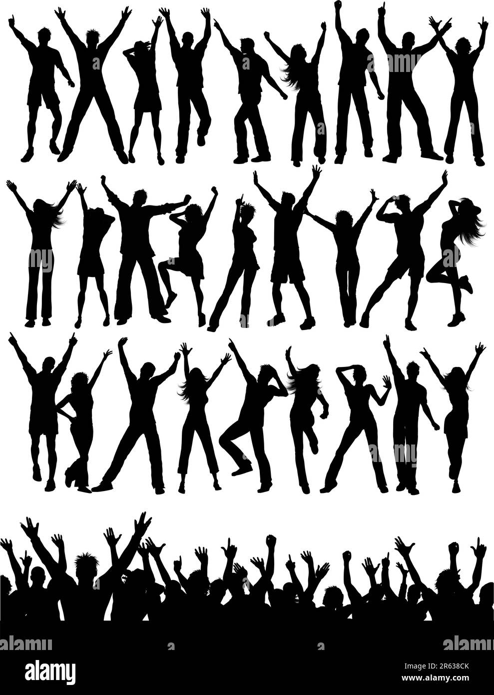 Celebration by crowd Stock Vector Images - Alamy