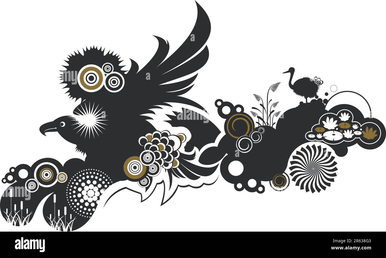 Full frame picture of bird Stock Vector Images - Alamy