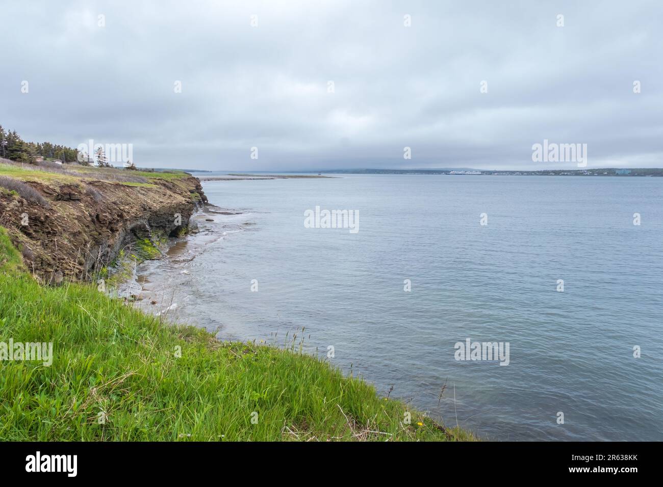 The coastline along Sydney Harbour neat South Bar Nova Scotia is scenic ...