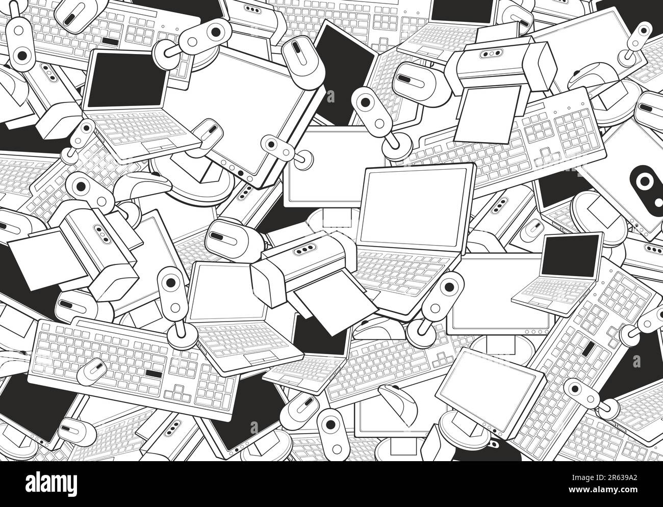 Black and white electronic product texture background Stock Vector ...