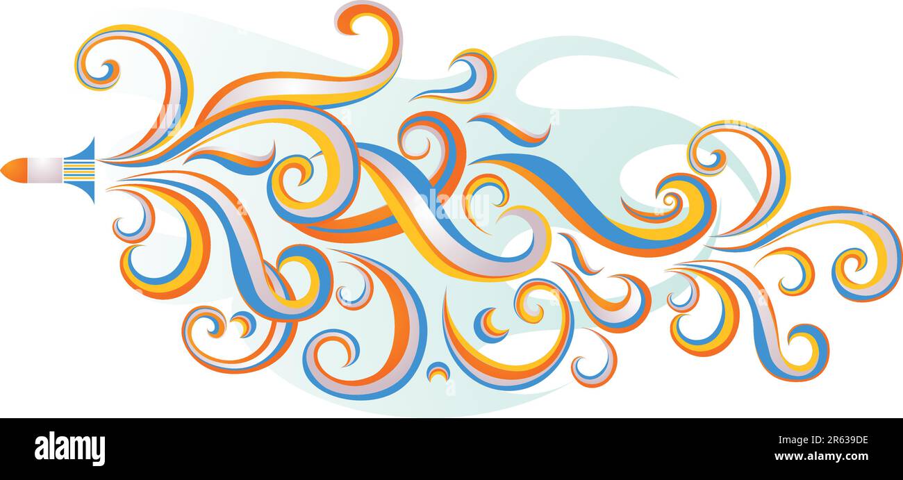 funky rocket background Stock Vector Image & Art - Alamy