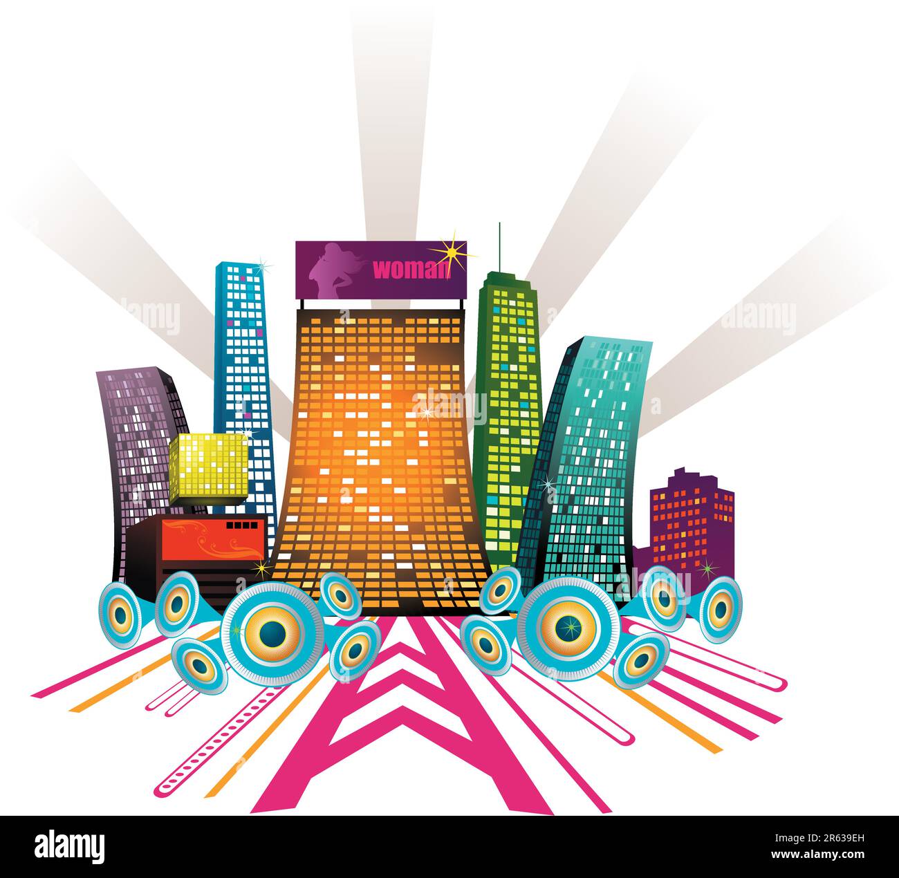 City light background Stock Vector Images - Alamy
