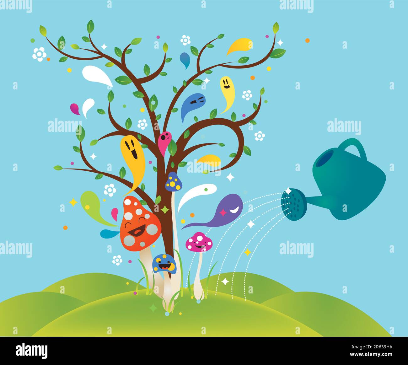 Watering pattern Stock Vector Images - Alamy