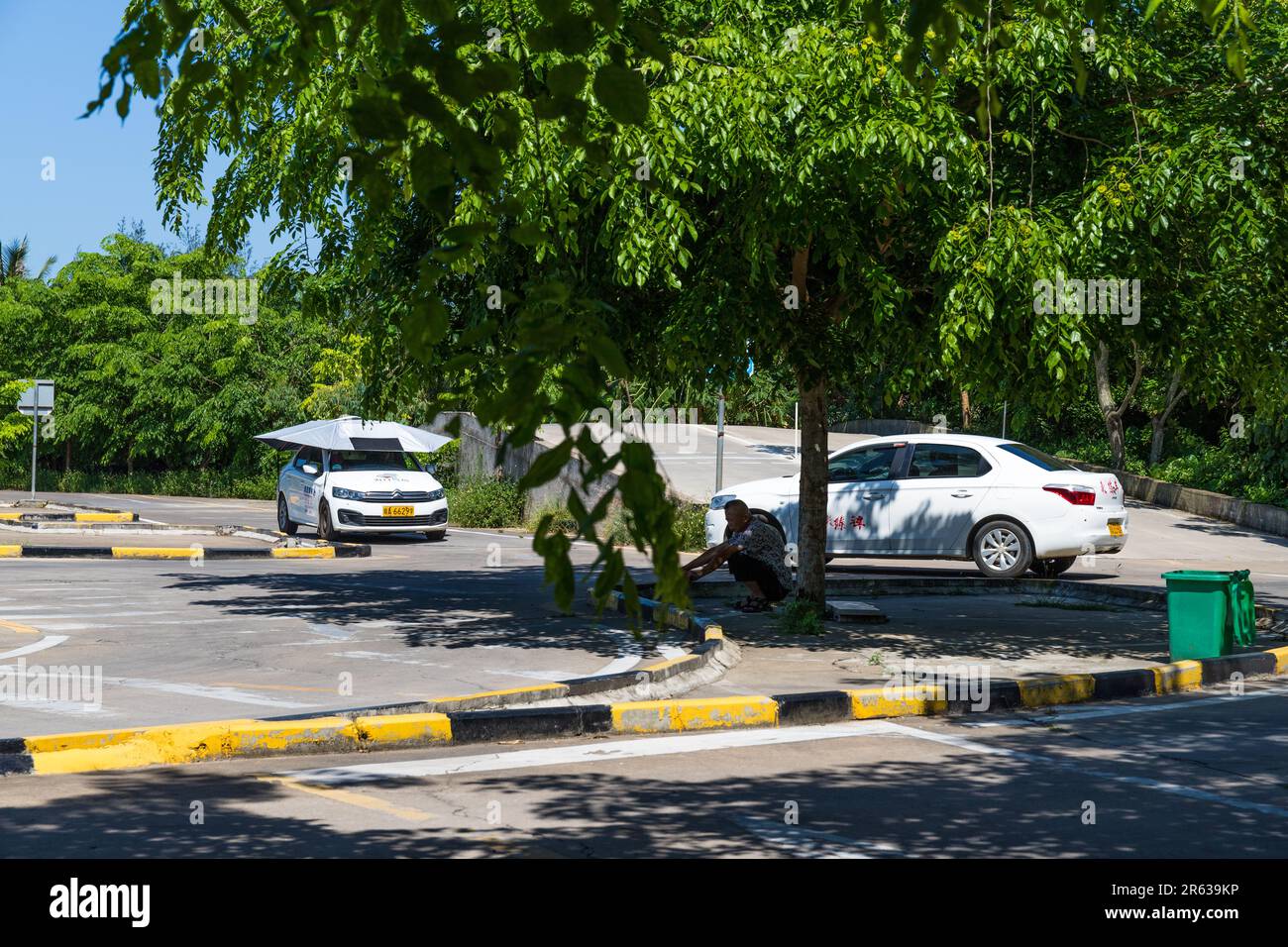 Driving school instructors car Stock Photo - Alamy