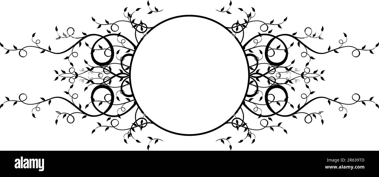 ilustration of circle frame with plants Stock Vector Image & Art - Alamy