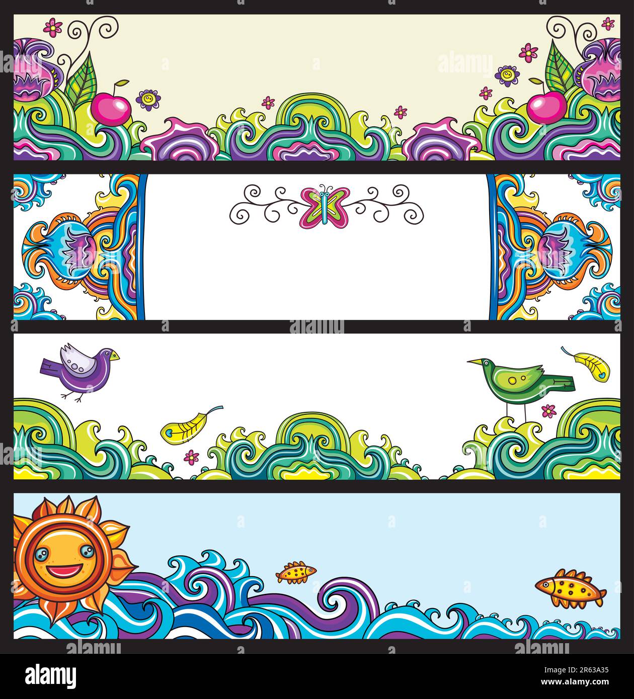 Decorative foliage graphics Stock Vector Images - Alamy
