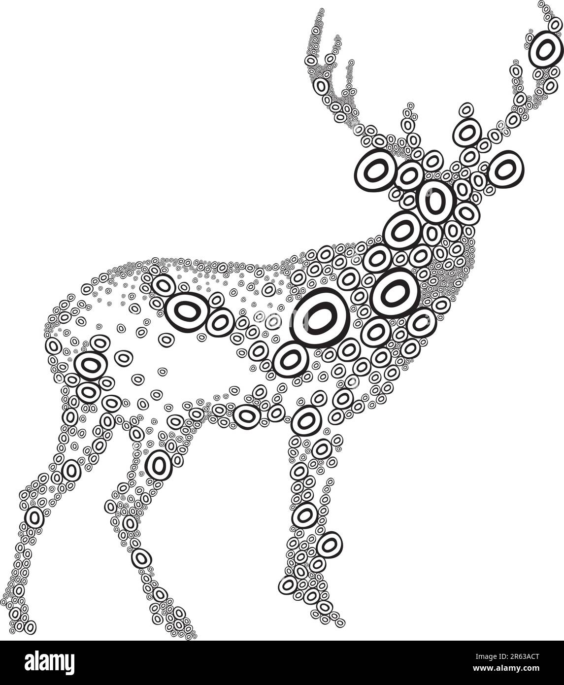 vector illustration of a design deer Stock Vector Image & Art - Alamy