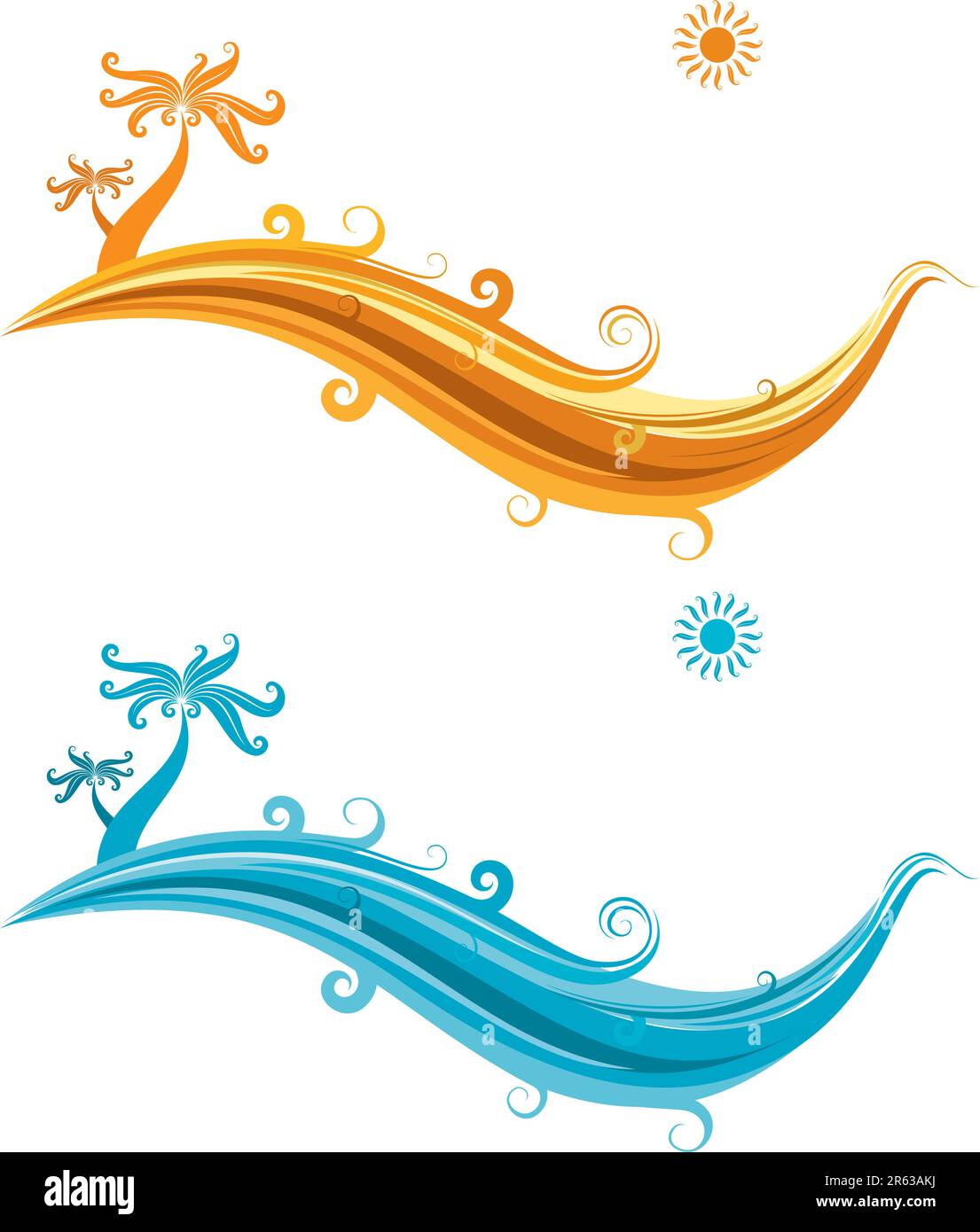 coco tree and wave Stock Vector Image & Art - Alamy