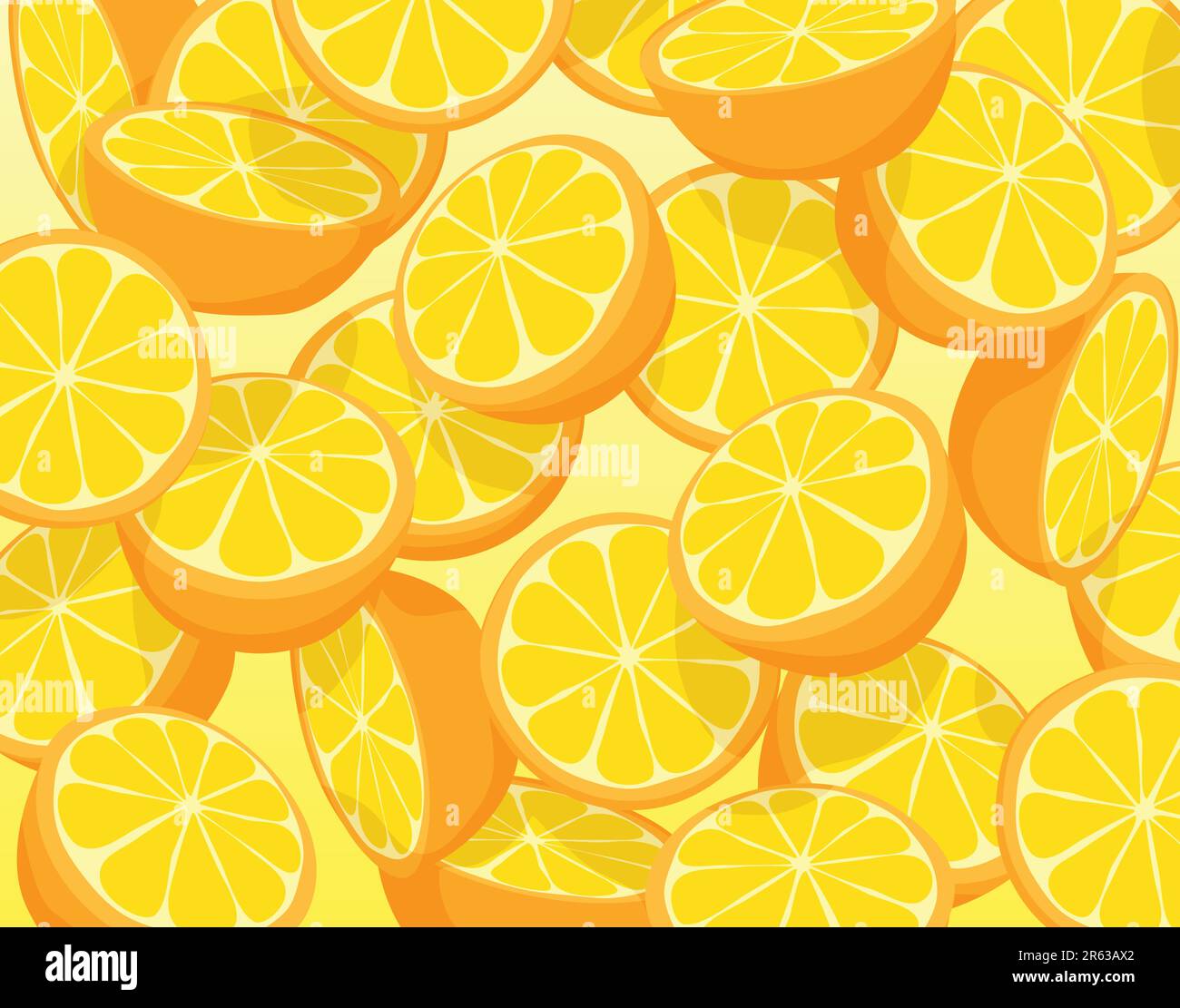 Editable vector illustration of falling sliced oranges Stock Vector ...