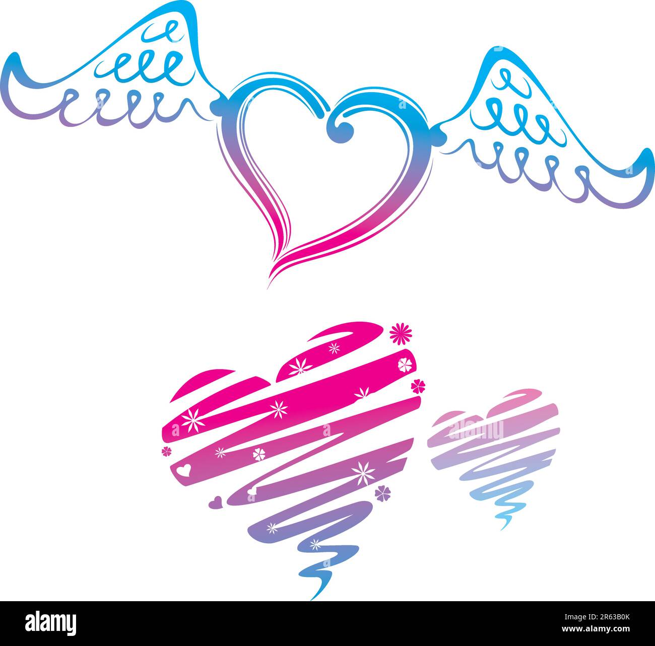 Heart pattern illustration Stock Vector Images - Alamy
