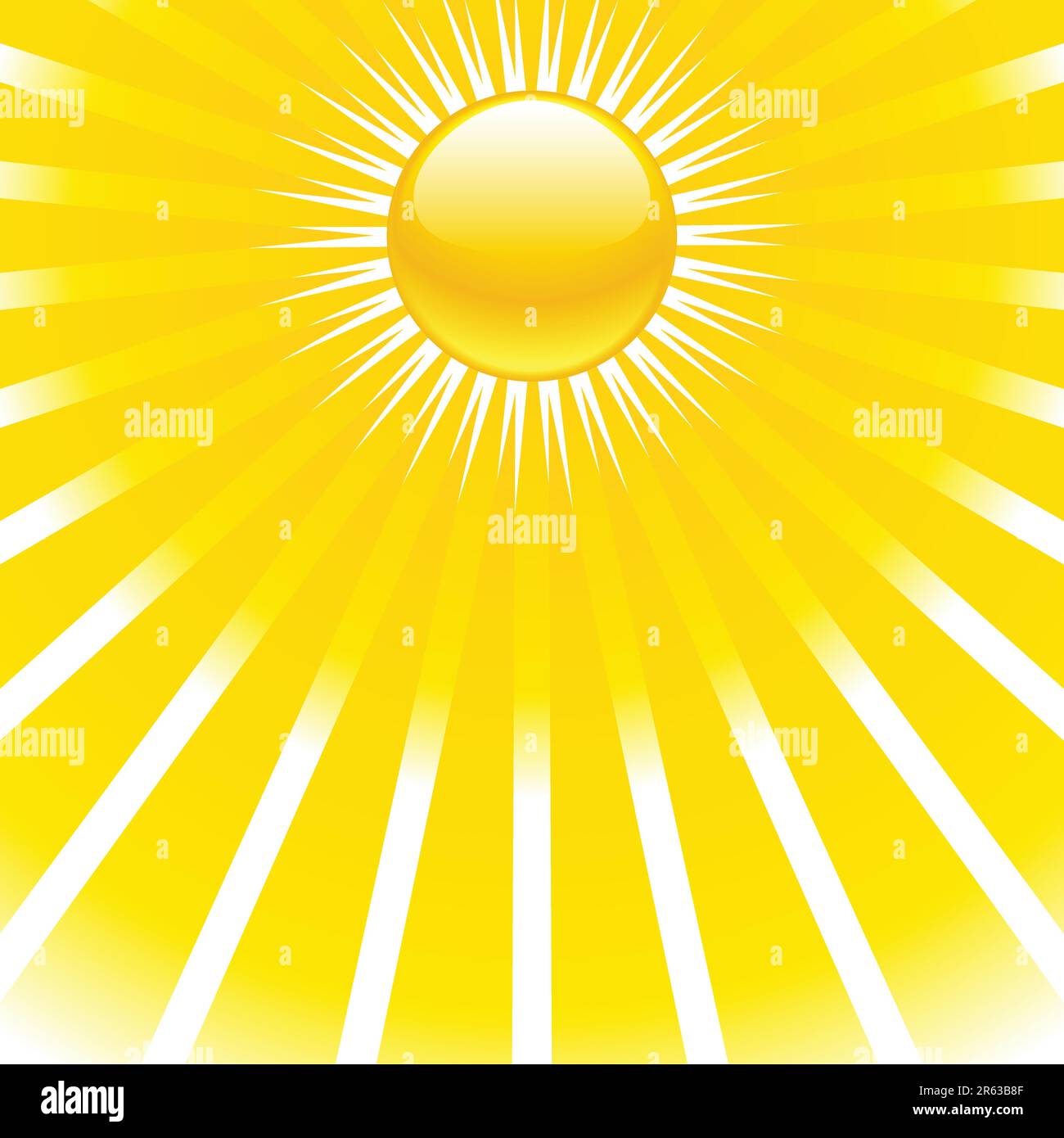 Vector background of bright yellow sun and rays Stock Vector Image ...