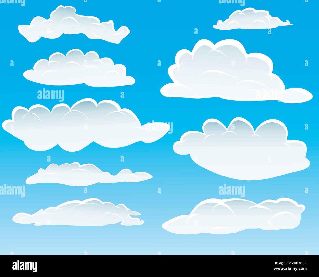 Set different shape clouds design Stock Vector Images - Alamy