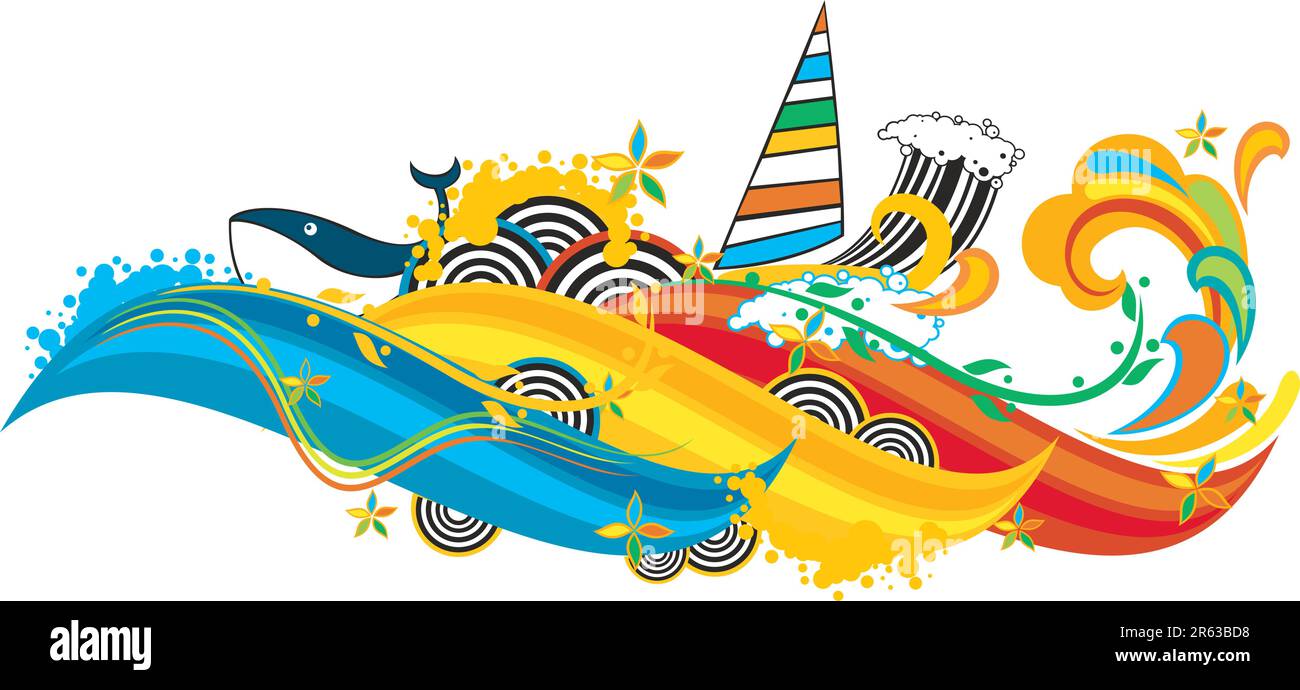 Sea ocean wave pattern Cut Out Stock Images & Pictures - Alamy