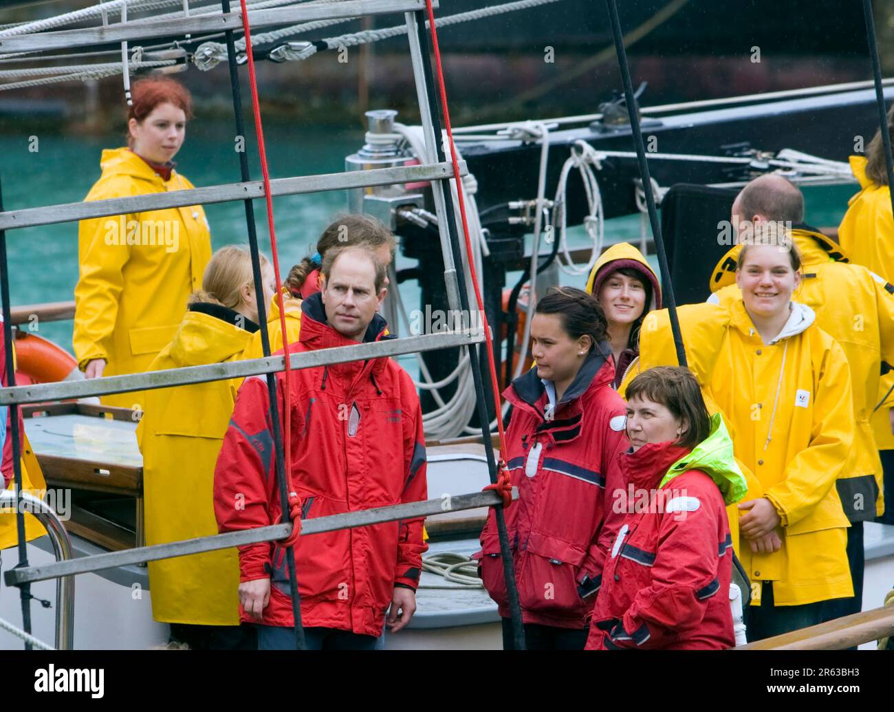 Prince Edward onboard the Spirit of New Zealand Sail Training Ship ...