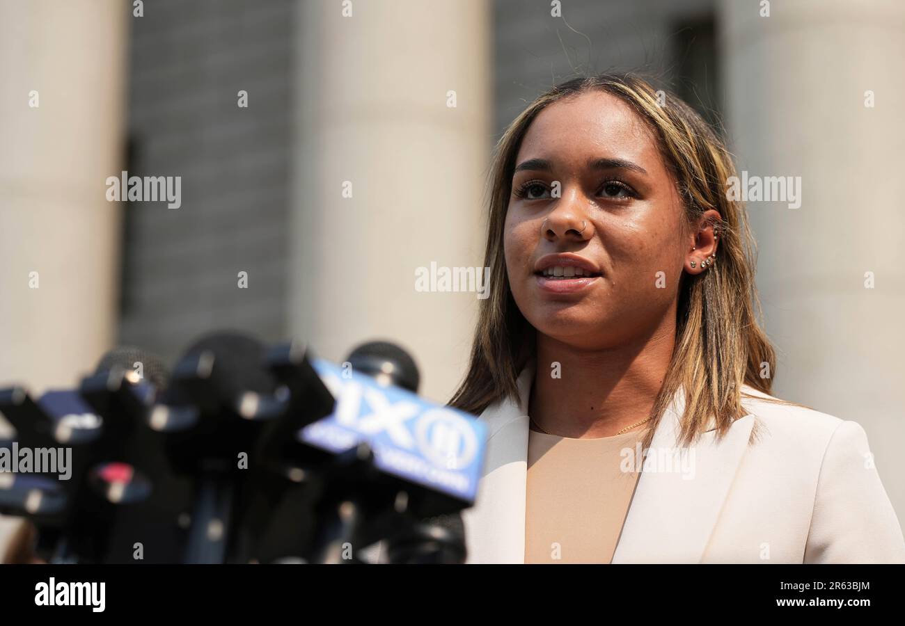 Photo by: Siegfried Nacion/STAR MAX/IPx 2023 6/6/23 Alanna Smith speaks ...