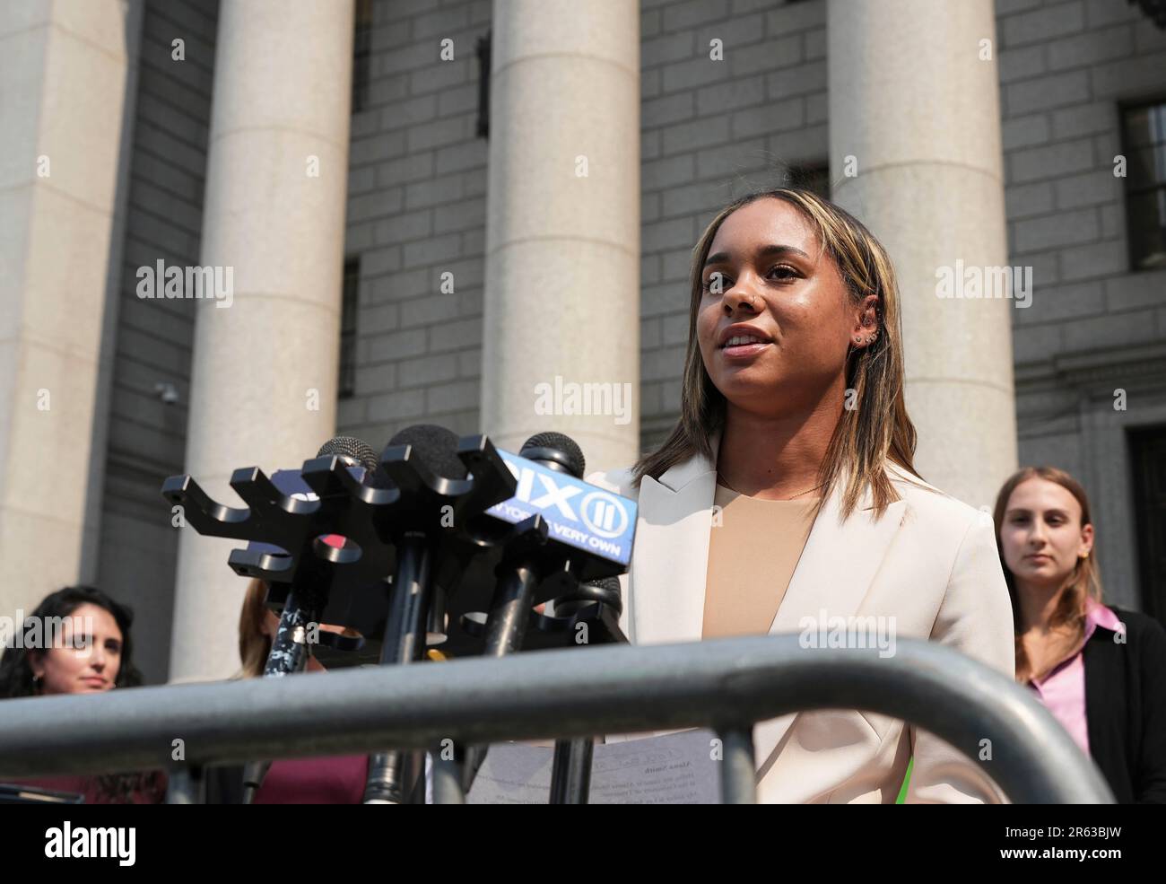 Photo by: Siegfried Nacion/STAR MAX/IPx 2023 6/6/23 Alanna Smith speaks ...