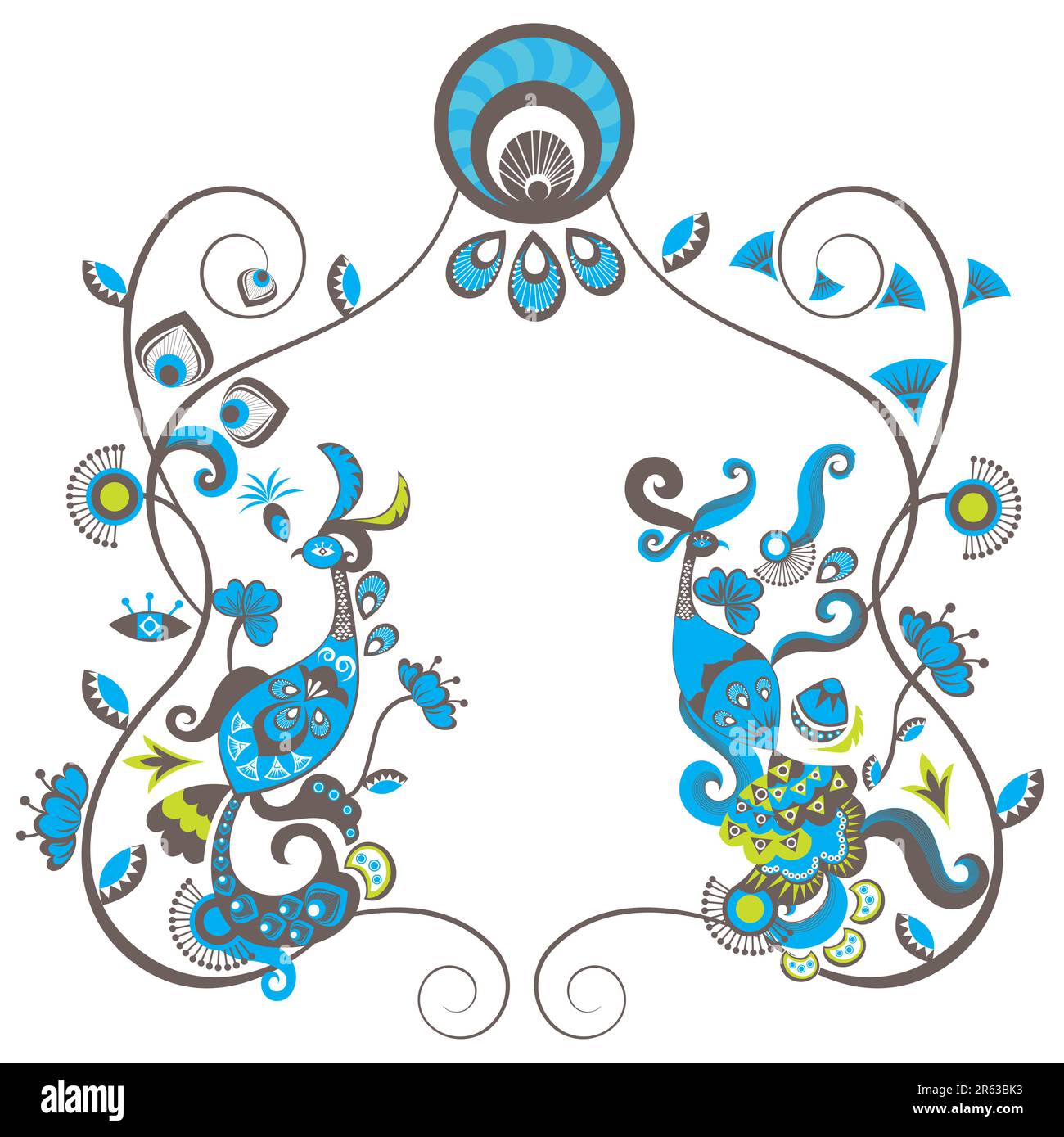 Phoenix bird and floral pattern background Stock Vector Image & Art - Alamy