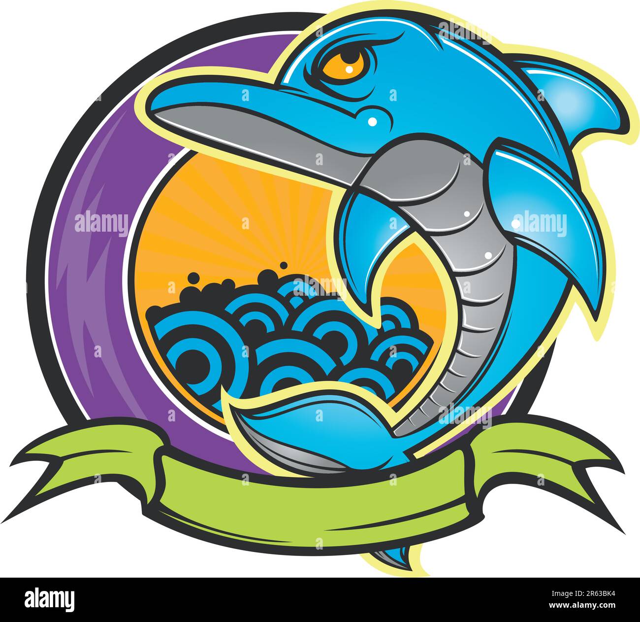 Cartoon style dolphin pattern design background Stock Vector Image ...