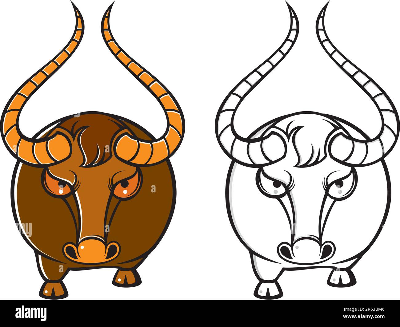 Two color bull pattern design Stock Vector Image & Art - Alamy