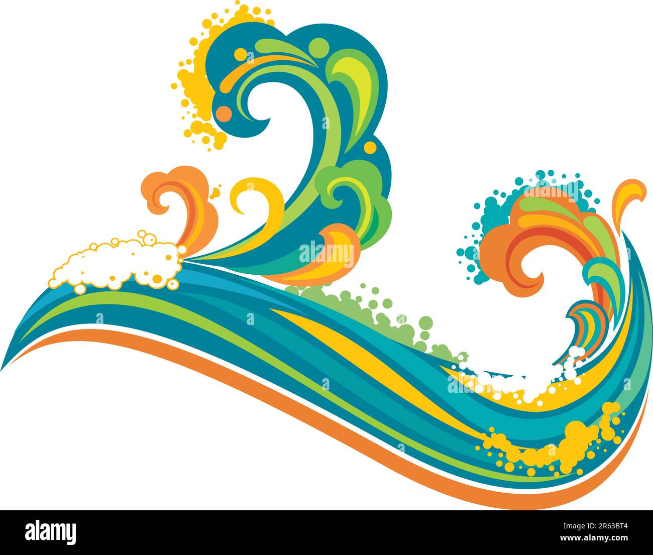 Wave pattern illustration Stock Vector Images - Alamy