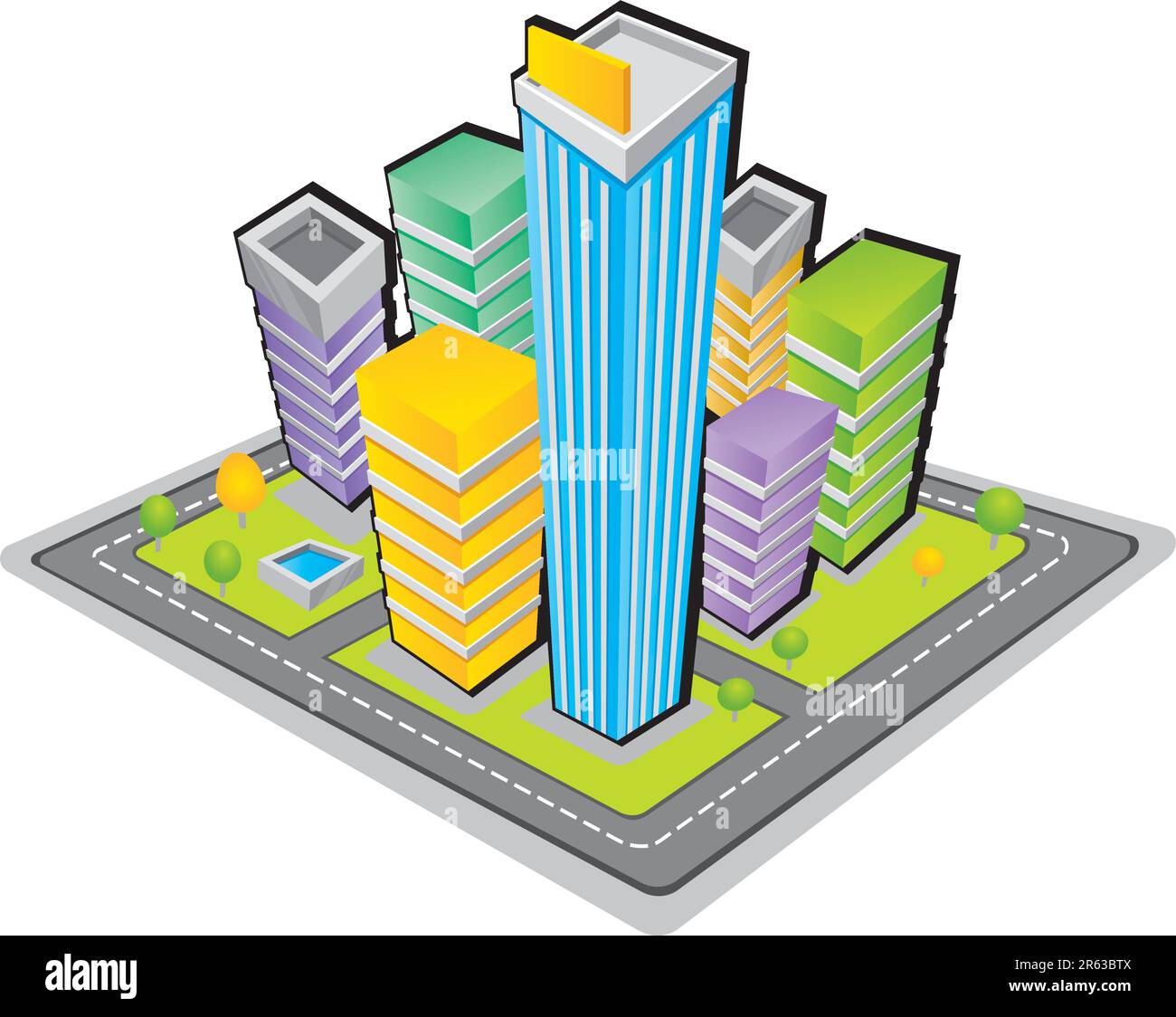 modern 3d buildings pattern design background Stock Vector Image & Art ...