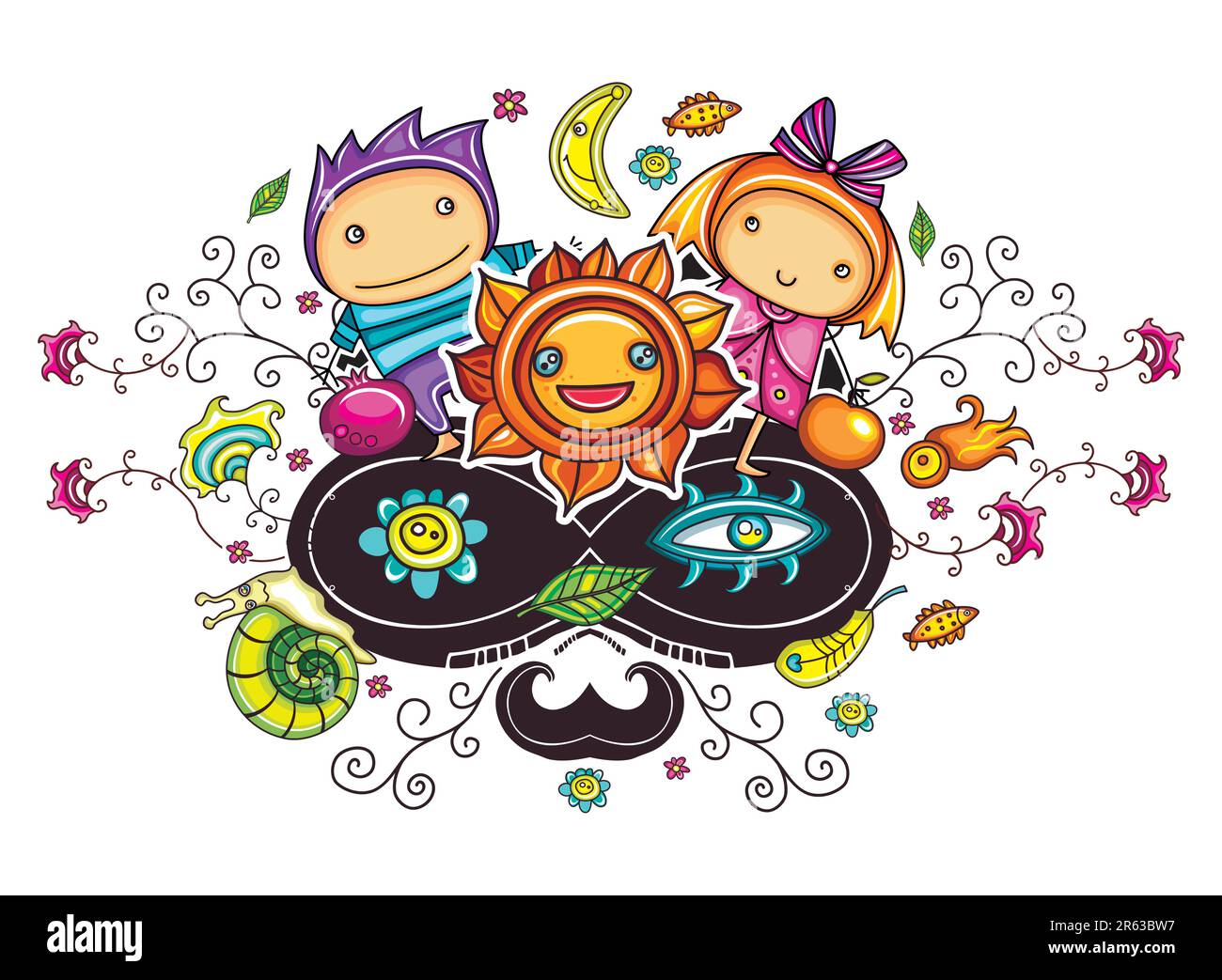 Banner kid child funny Cut Out Stock Images & Pictures - Alamy