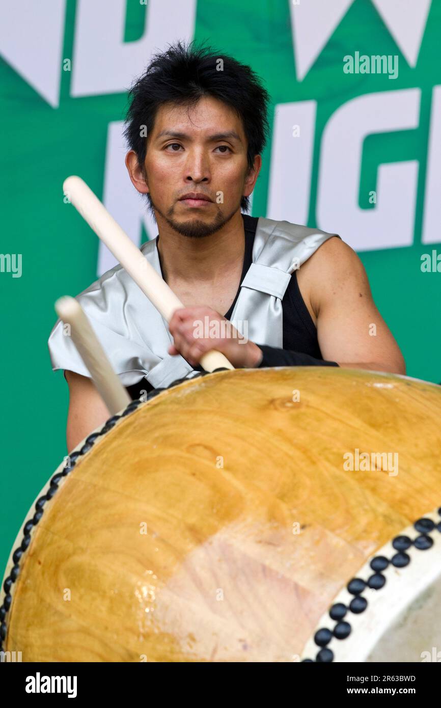 Entertainers play before the Japanese Rugby Team receive the first ...