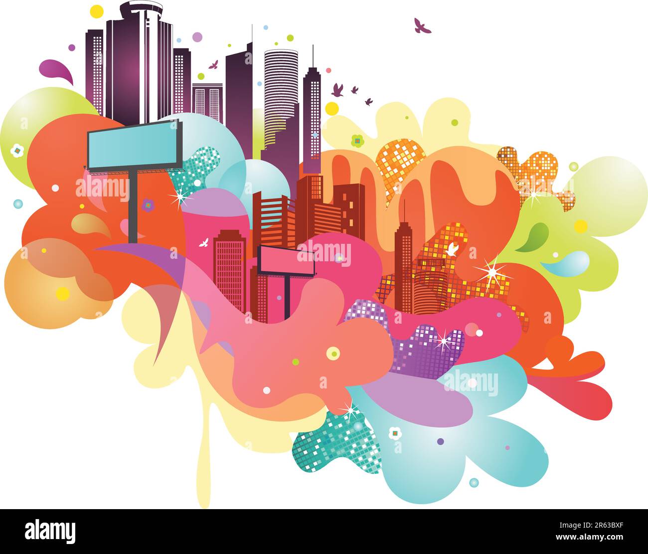 shinning city background Stock Vector Image & Art - Alamy