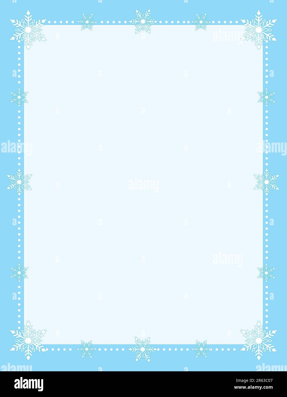 Snowflake border white hi-res stock photography and images - Alamy