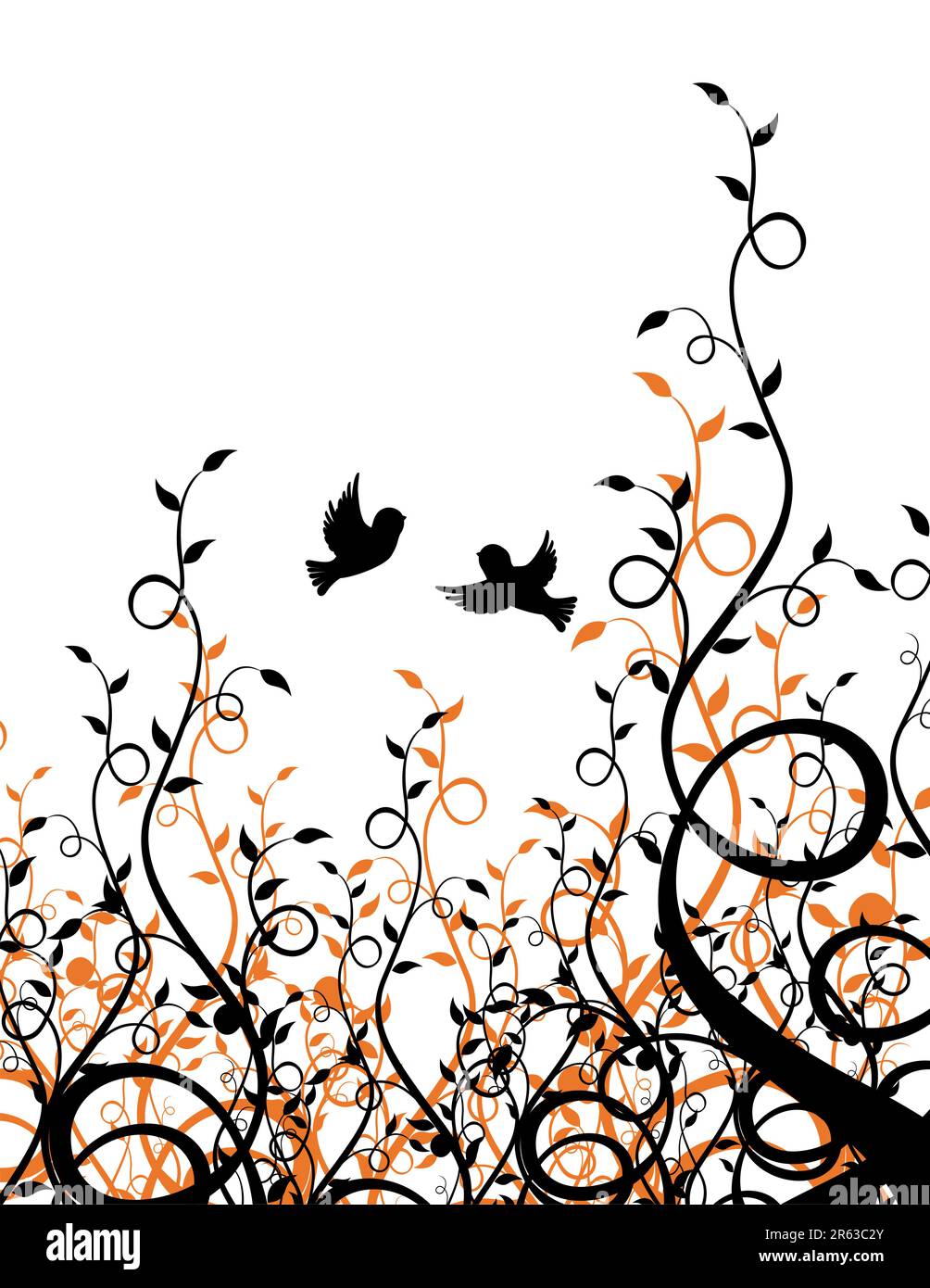 Flying bird grass Stock Vector Images - Alamy