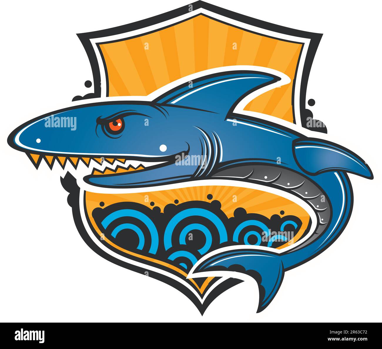 Fashion shark shield pattern design Stock Vector Image & Art - Alamy