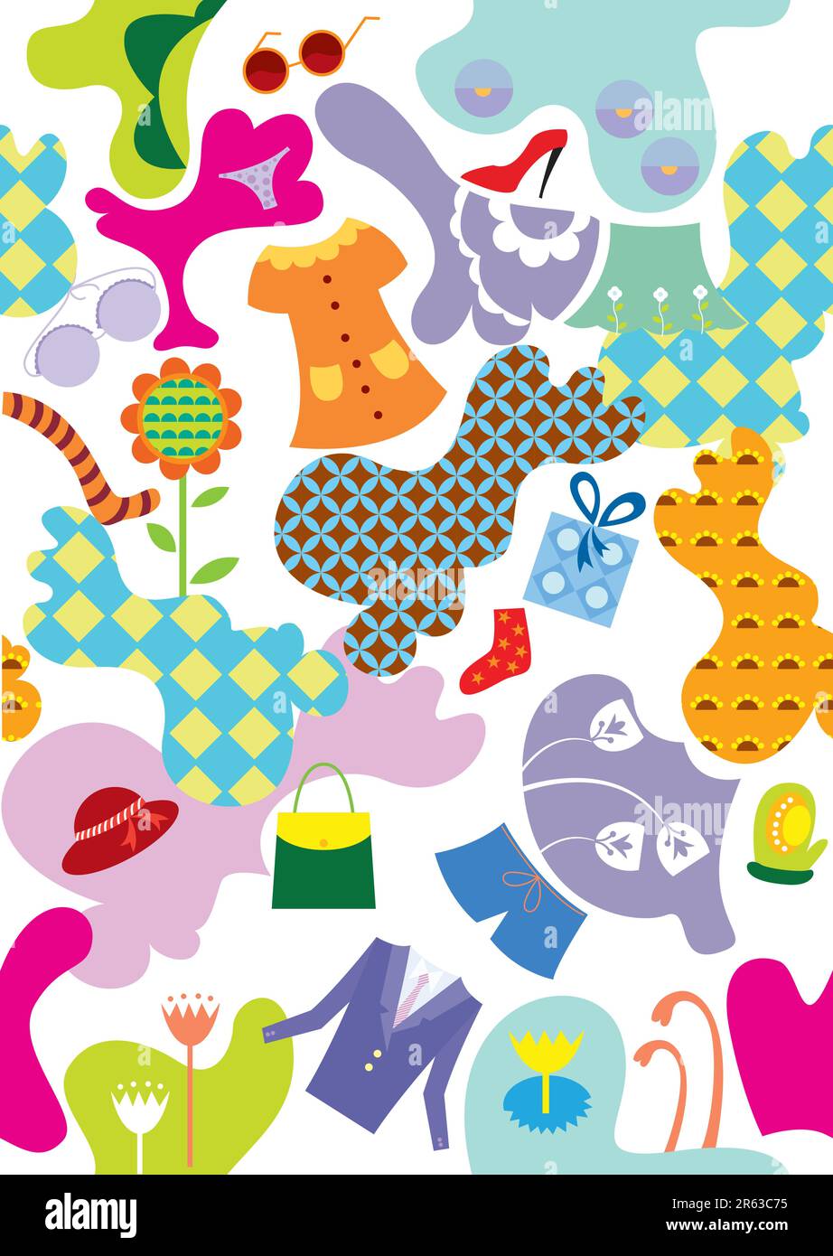 Fashion elements pattern texture background Stock Vector Image & Art ...