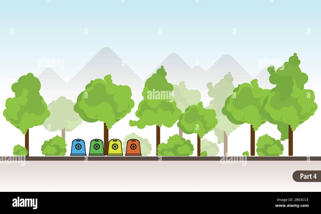 This is one part of a great panorama illustration about an ideal suburb ...