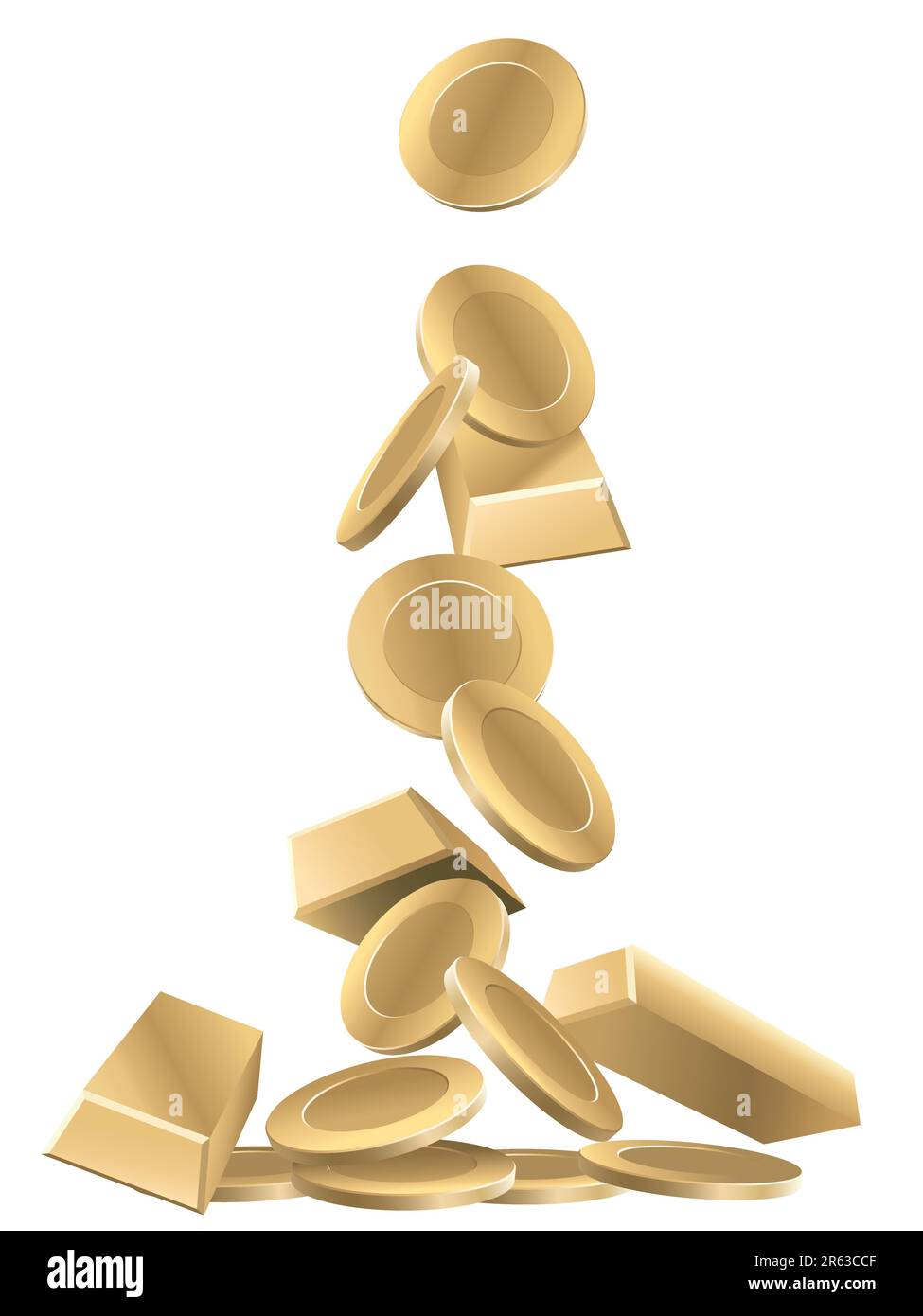 Gold coins Stock Vector Images - Alamy