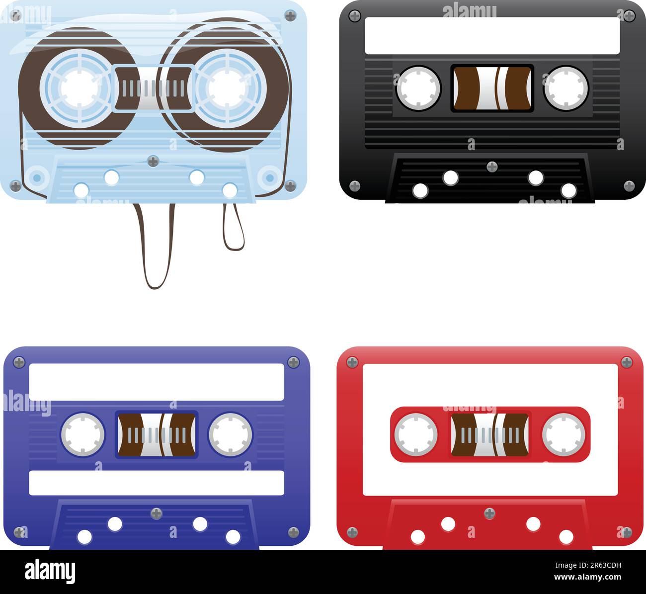 Vector illustration of audio cassettes Stock Vector Image & Art - Alamy