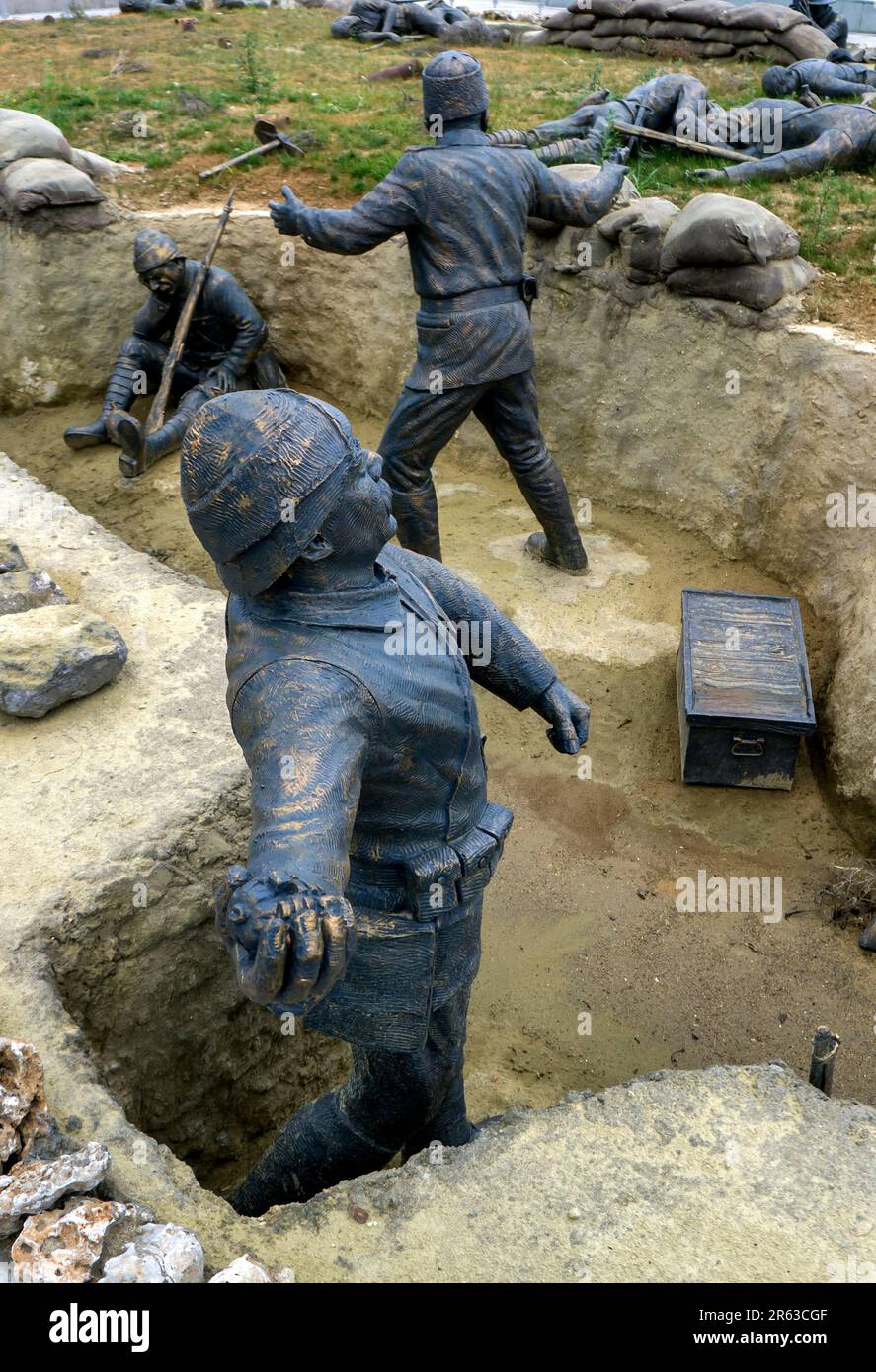 A display in Memorial Park at Eceabat in Turkiye titled Quinn's Post ...