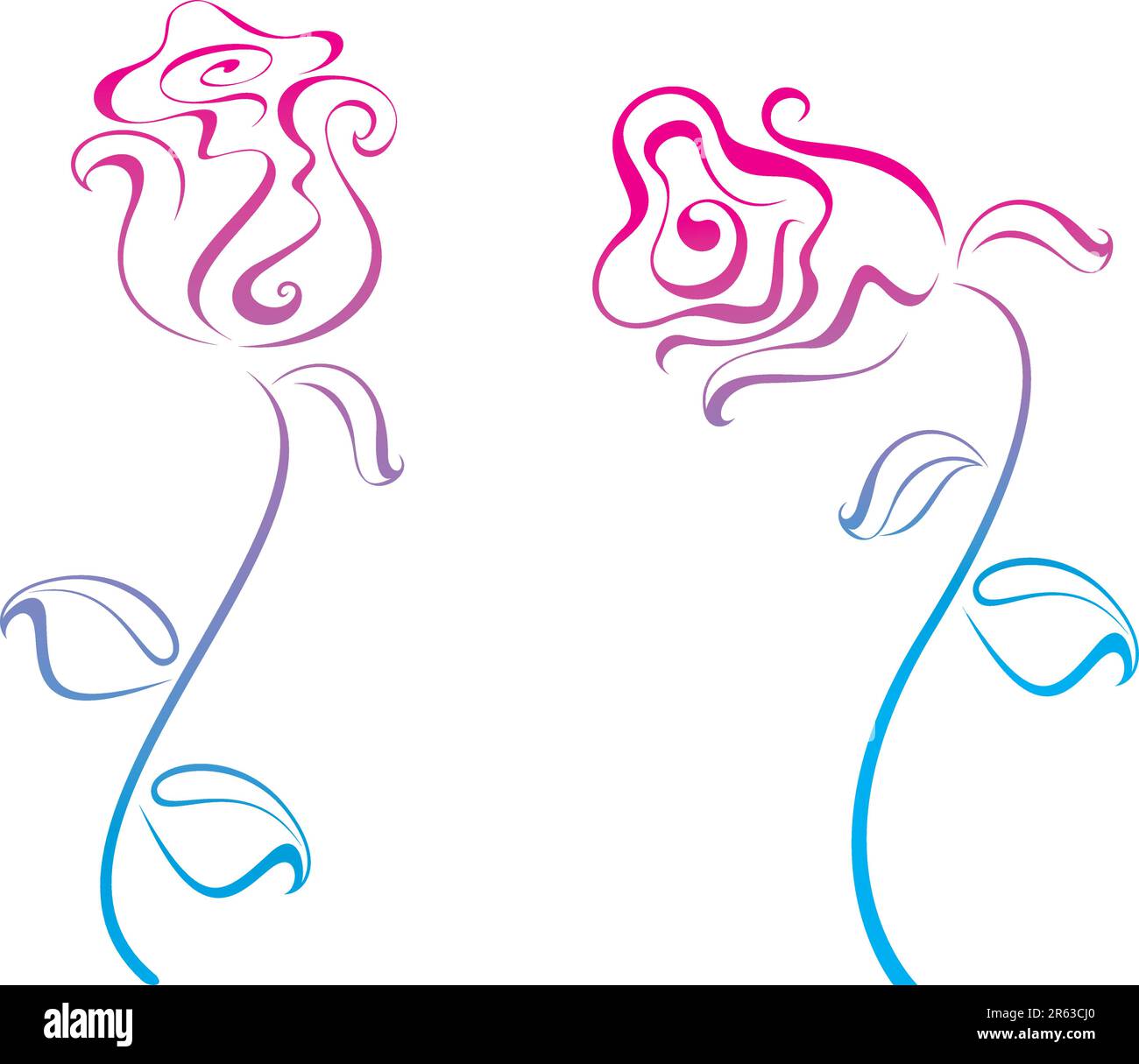 two version ornament rose flowers Stock Vector Image & Art - Alamy