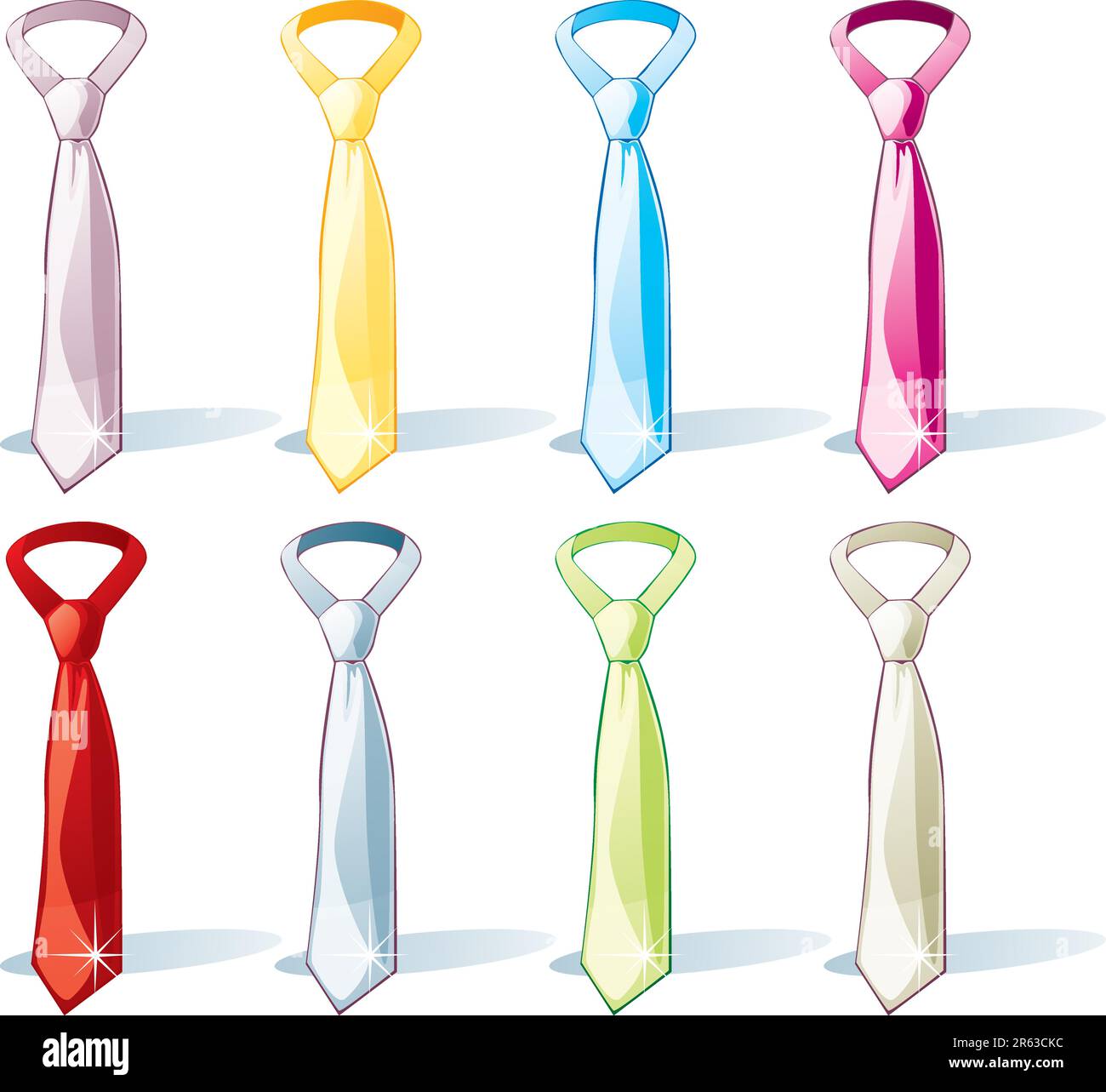 fully editable vector illustration of isolated tie set Stock Vector ...